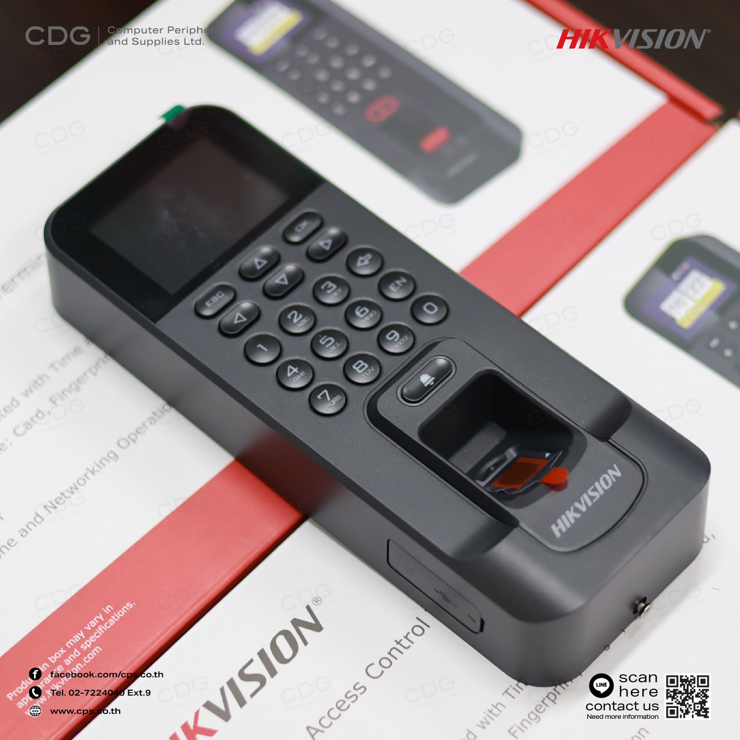 Mazaady - جهاز بصمة اكسيس كنترول Fingerprint Access Control Terminal DS-K1T804 Series